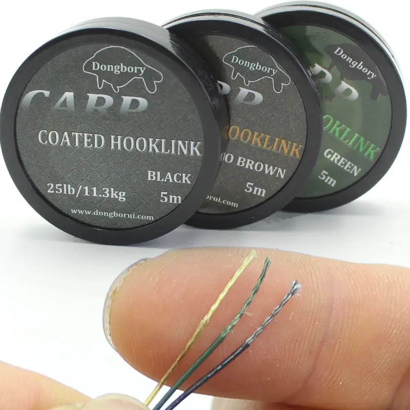5m-Fluorocarbon-Line-Coated-Braided-Carp-Fishing-Line-8-Strand-Camo ...