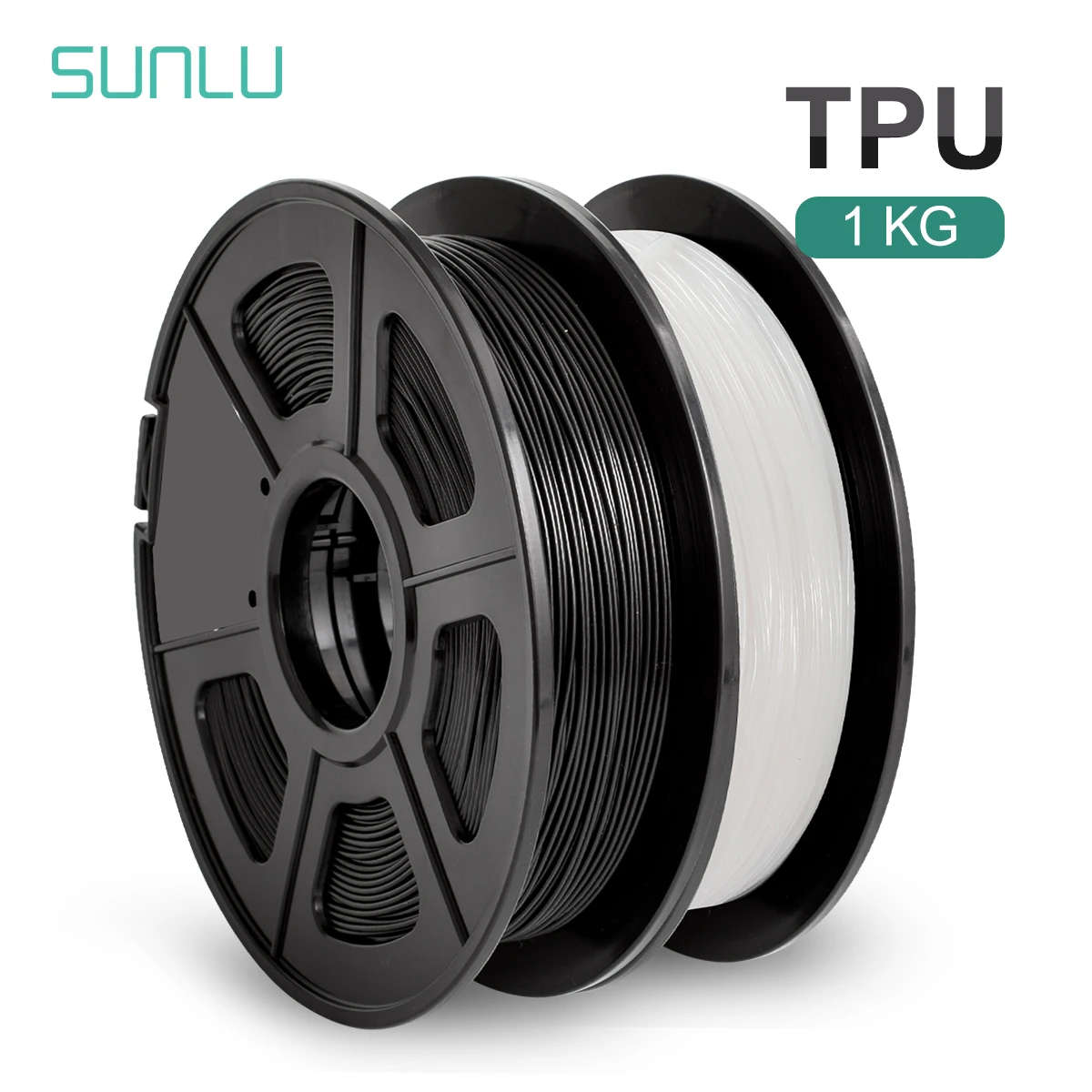 SUNLU 95A TPU 2Rolls 3D Filament 1.75MM 0.5KG/Roll Strong Flexibility ...