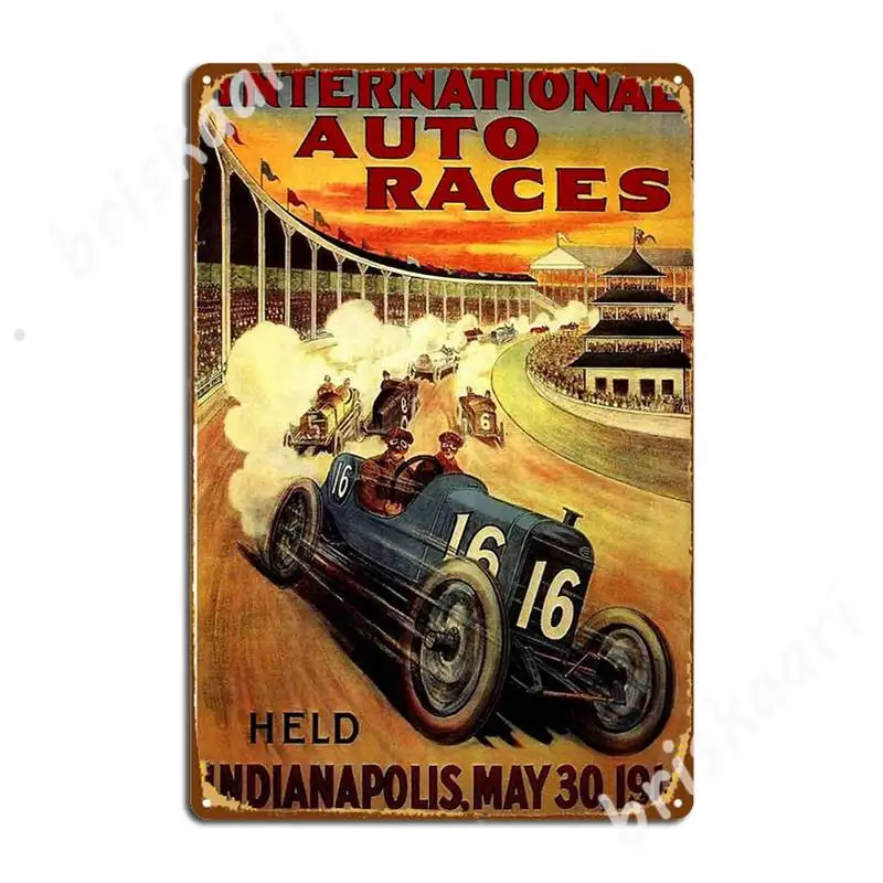 International-Auto-Races-Advertising-Print-Metal-Signs-Bar-Cave ...
