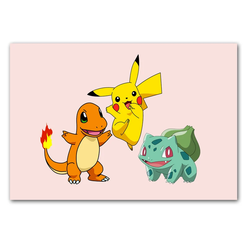 Pokemon Cartoon Painting Home Decor Wall Art Poster - KawaiiMerch.com