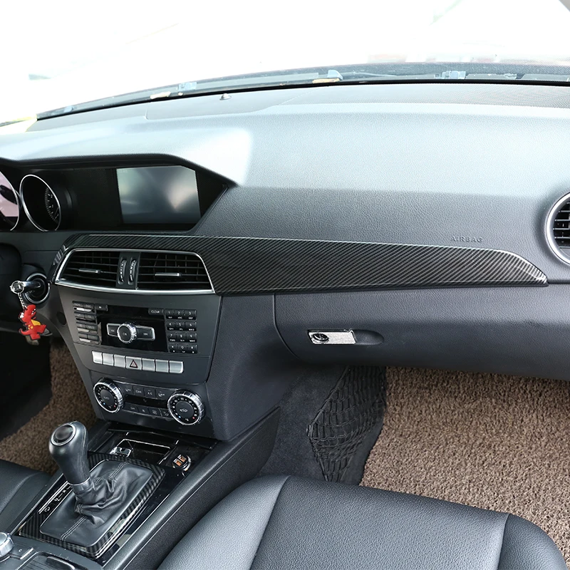 ABS Carbon Fiber Car Interior Center Console Protection Panel Cover ...