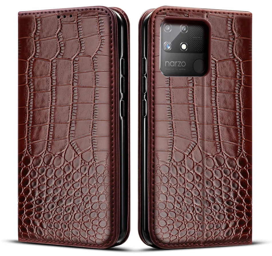 Leather Phone Protective Shell | Flip Case Cover Realme | Leather Flip ...