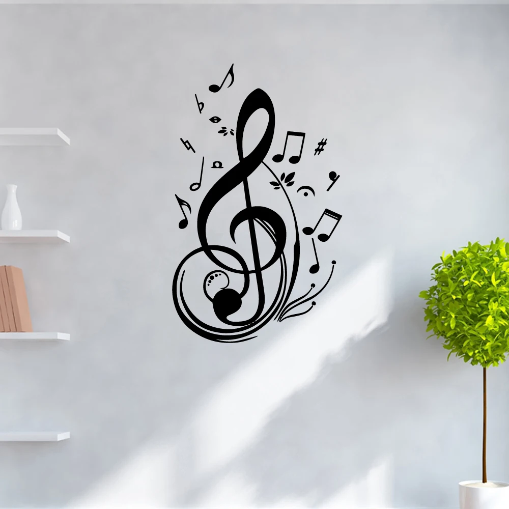 Décoration murale,Décoratif musique autocollant mural pour enfants ...