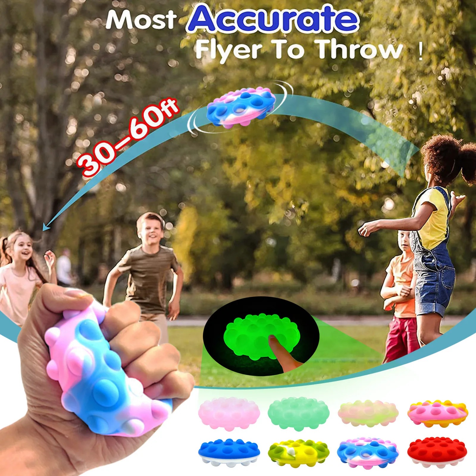 New Design Relieve Stress Sensory Popping Pinch Balls Flying Saucer ...