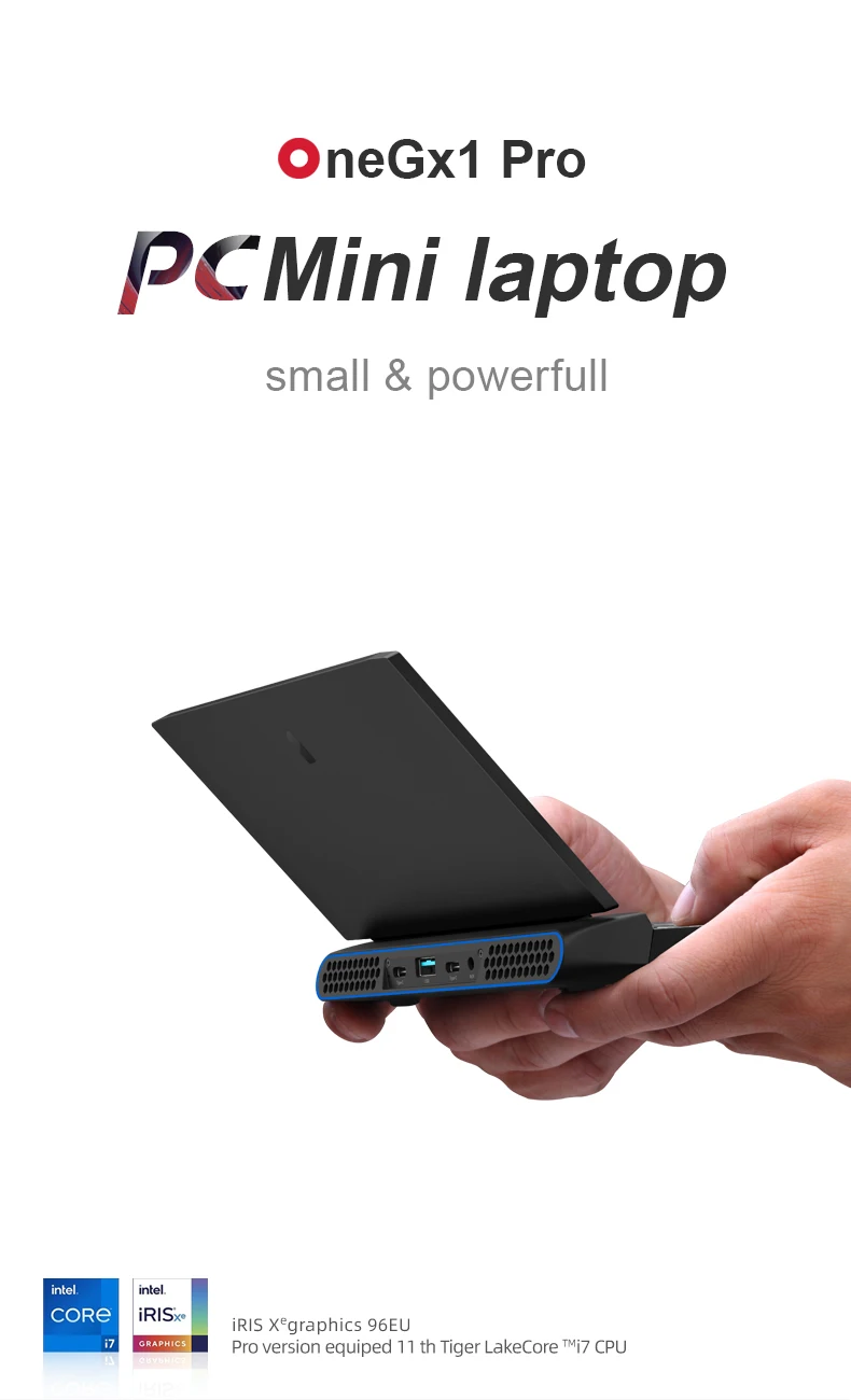 OneGx1 Pro Gaming Laptop One GX Pocket Mini PC 7'' Win10 i7-1060G7 16GB RAM 512GB SSD SIM WiFi ...