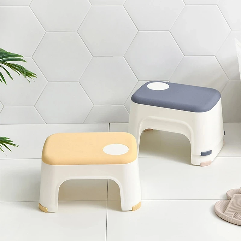 Small Seat Thicken Plain Children Stools Living Room Non-slip Bath ...