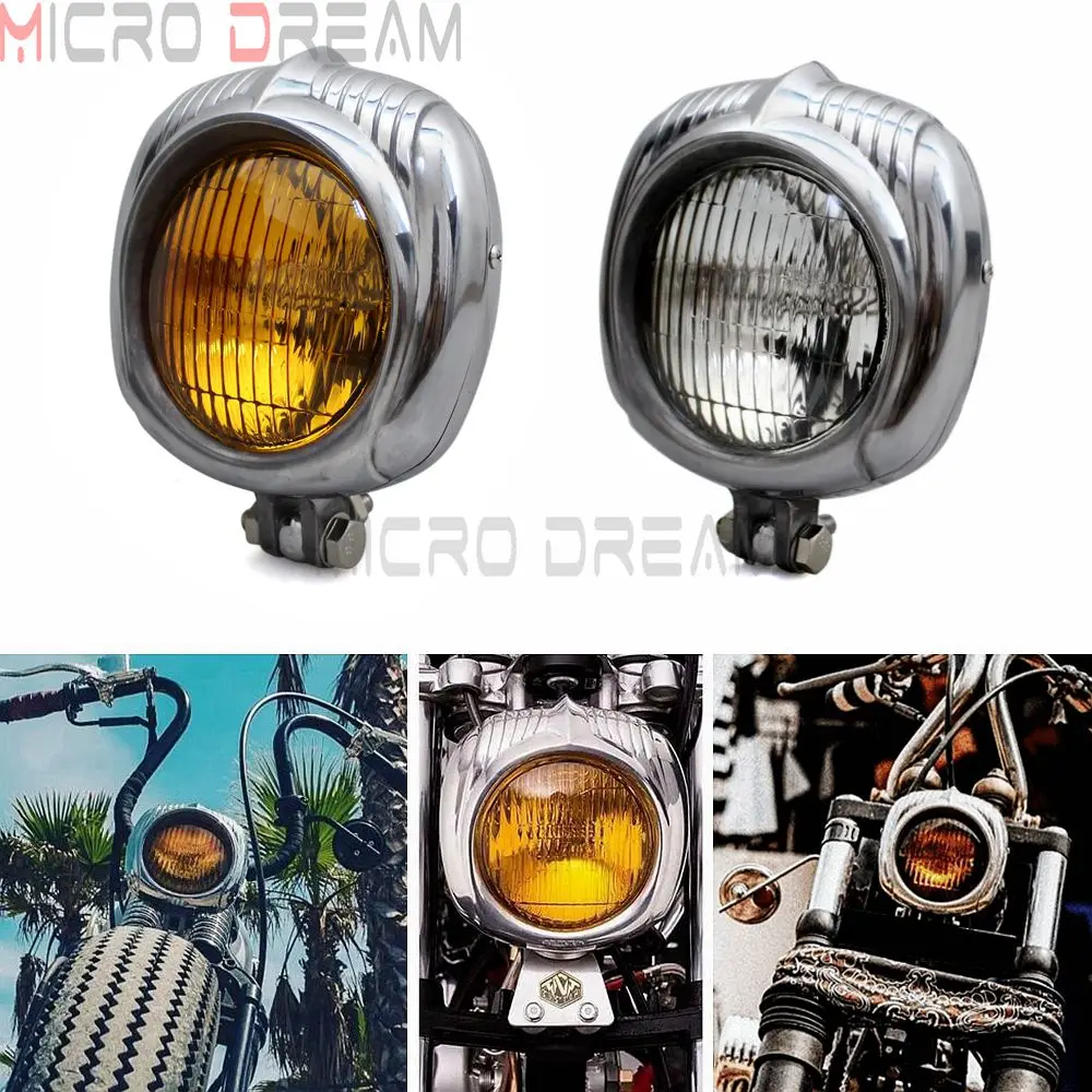 4.5" Motorcycle Sealed Beam Electroline Vintage Headlight for Harley ...