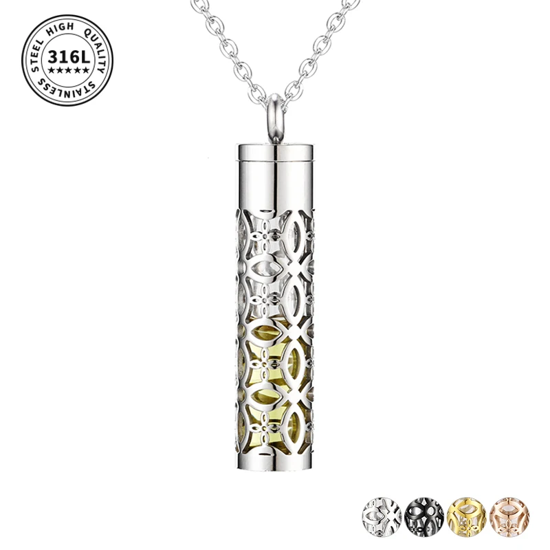 Charm-Essential-Oil-Container-Pendant-Hollow-Stainless-Steel-Locket ...