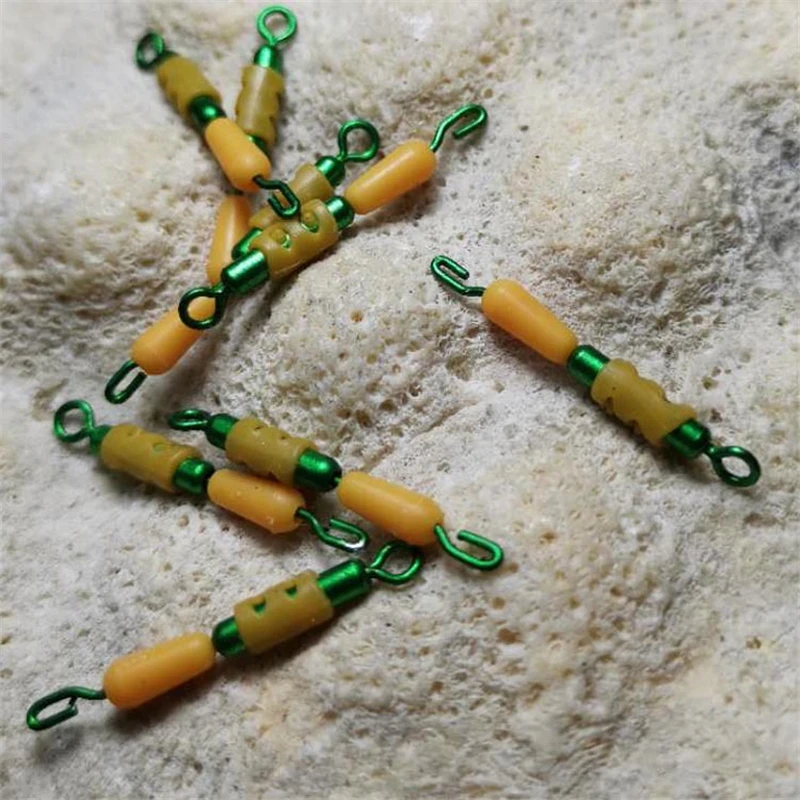 200pcs/lot Strand Clamp Anti-wrapping Silicone Swivels Connector Ball ...