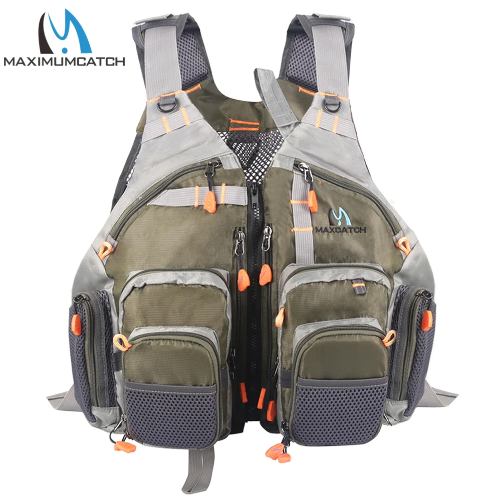 Maximumcatch Mesh Fly Fishing Vest Fishing Back Multifunction Pockets ...