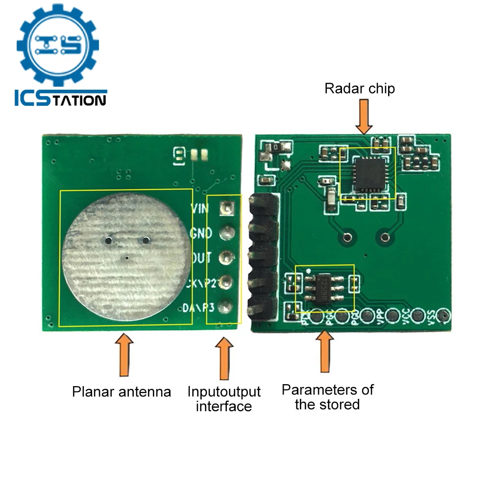 5.8GHz Microwave Radar Module 8M Distance Detector 3 Seconds Induction ...