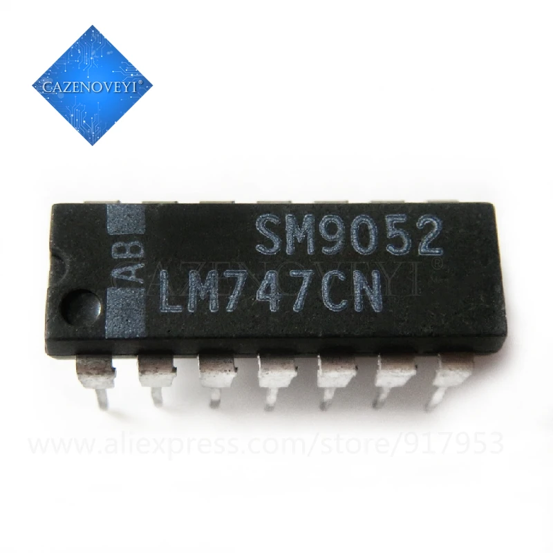 5 unids/lote LM747CN LM747 DIP 14 en Stock|Circuitos integrados ...