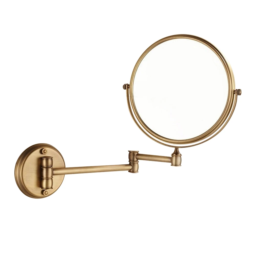 BAOLINLONG Vintage Brass Wall Mounted Finished Bathroom Mirror ...