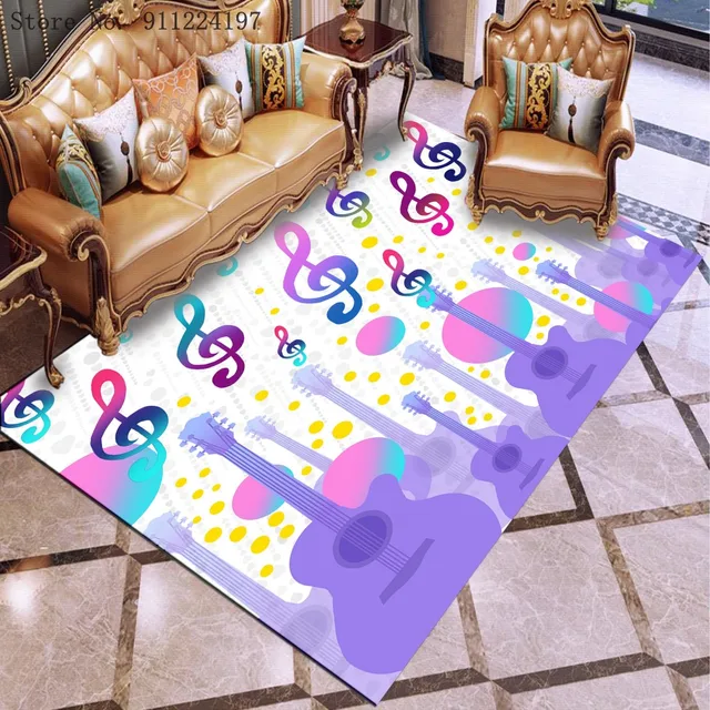 Colorful Music Area Rug - Artistic Pod