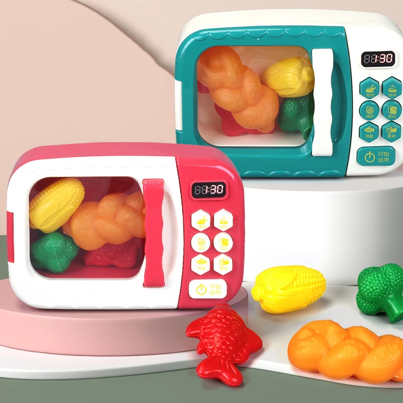 Children Kitchen Toys Simulation Microwave Oven Educational Toys Mini ...