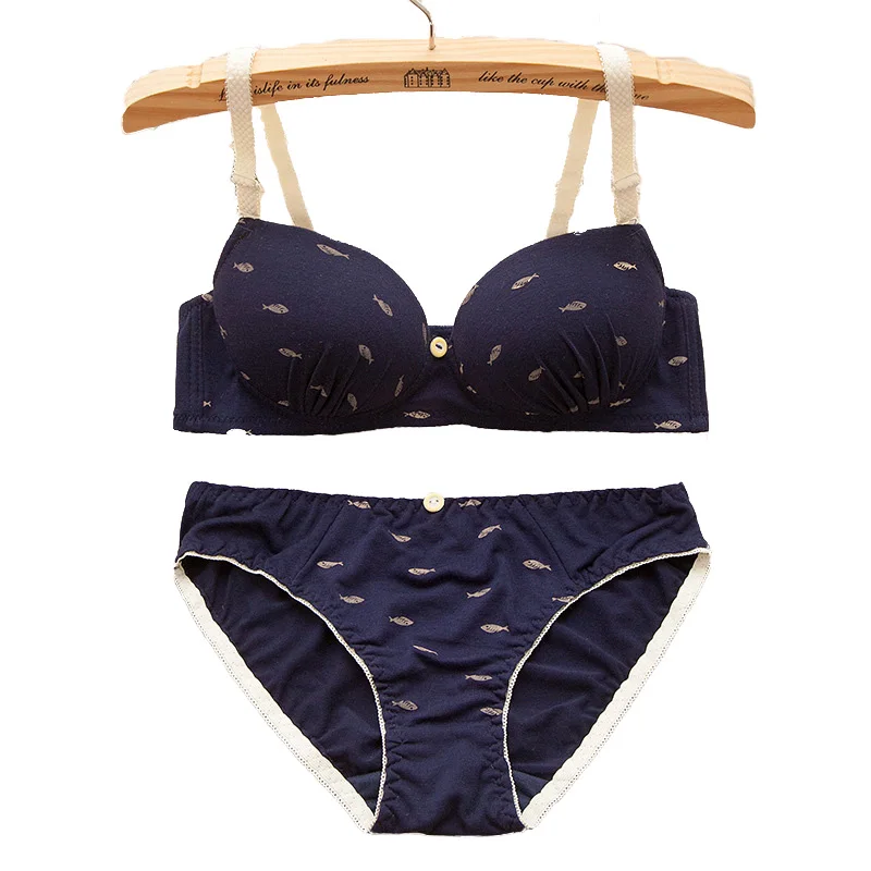 New Cotton Cute Girl Without Steel Bra Suit for Young Girl Small Chest ...