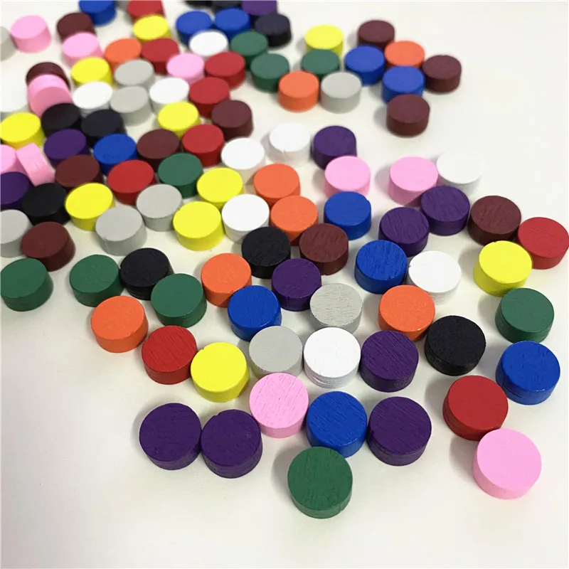100Pcs-Diameter-10-5MM-Pawn-Wooden-Game-Pieces-Colorful-Pawn-Chess-For ...