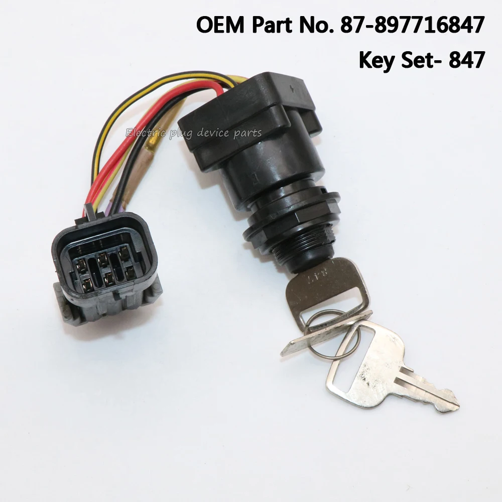 Genuine-87-897716847-Ignition-Key-Set-847-for-Mercury-Mercruiser ...