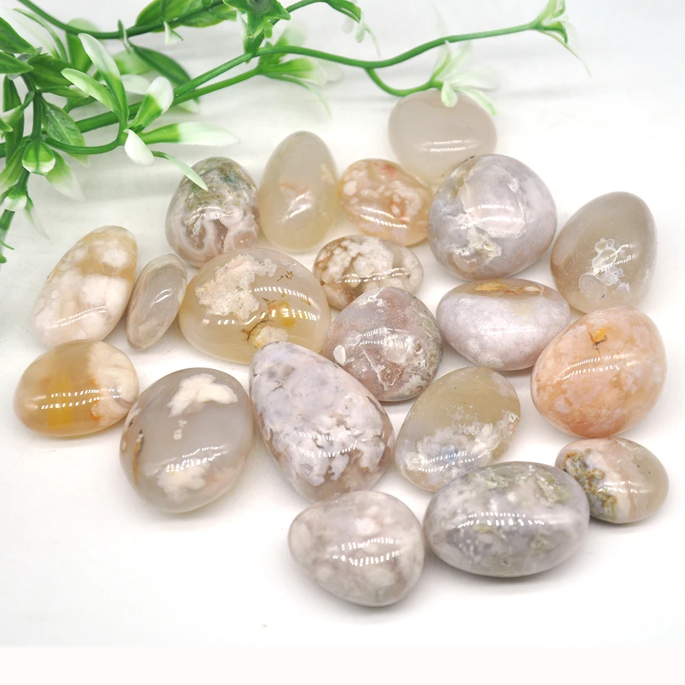 Natural-Blossom-Agate-Round-Quartz-Ore-Gravel-Crystals-Specime-Healing ...