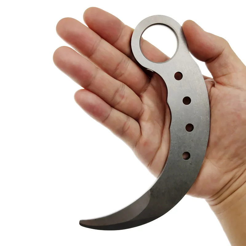 Outdoor Karambit knife Training Knives safety no edge dull blade Knife ...