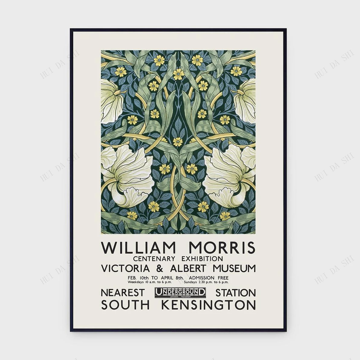 Prints William Morris Original Exhibition Museum Poster Art ...