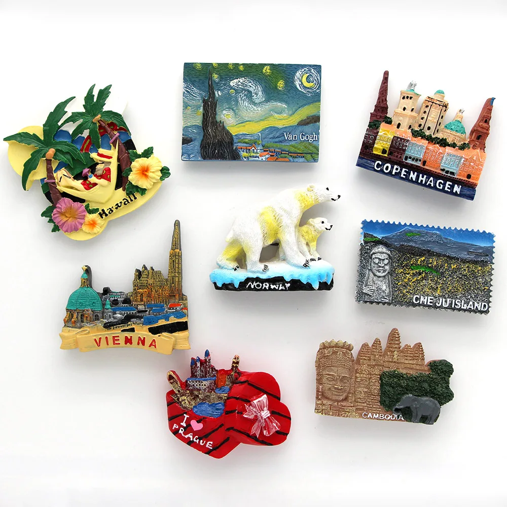 World-Tourism-refrigerator-Norway-polar-bear-Prague-magnetic-fridge ...