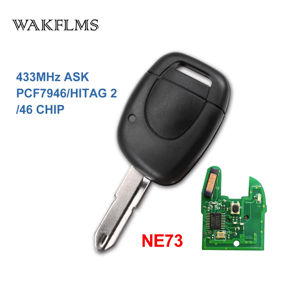 Pcf7946a Ne73 Remote Car Key Fob Replacement For Renault Kangoo Clio ...