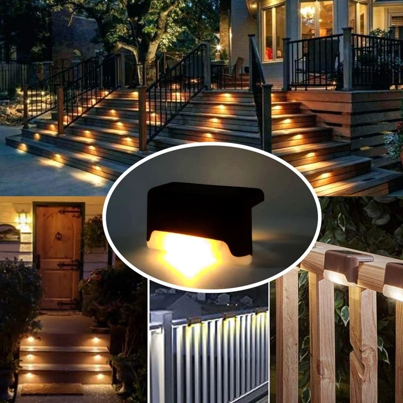 20PCS Solar LED Lamp Path Stair Outdoor Waterproof Wall Light Garden ...