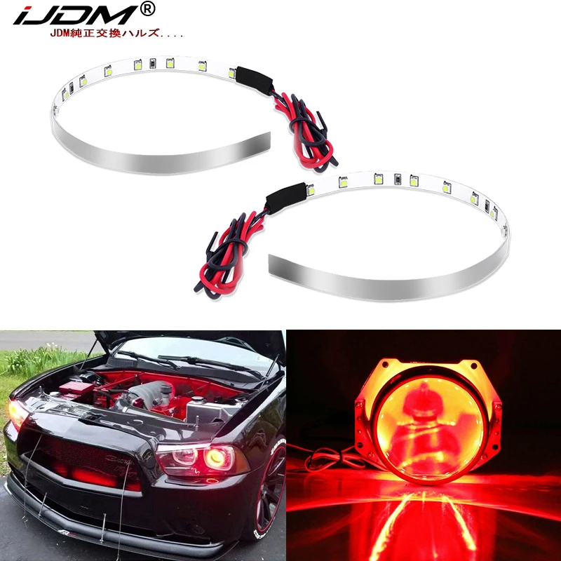 Ijdm 15smd High Power Led Demon Eye Halo Ring Kit For Car Motorcycle ...