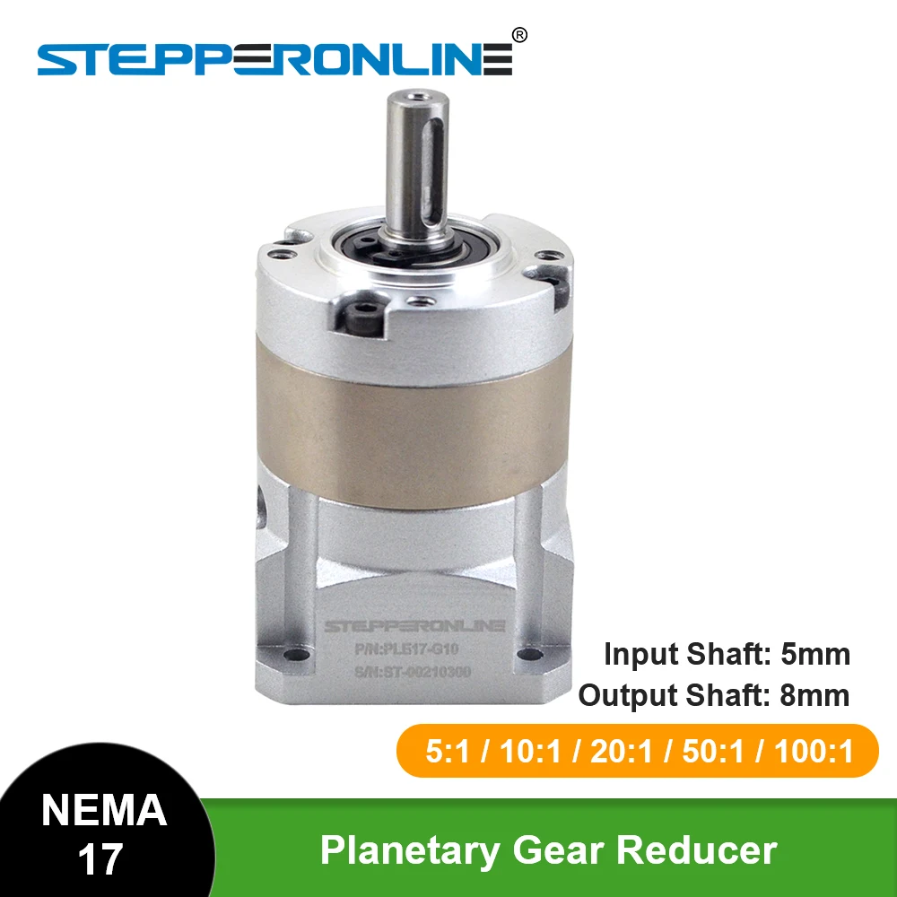 Nema 17 Planetary Gearbox Stepper Motor Gear Head Speed Reducer Ratio 5 ...