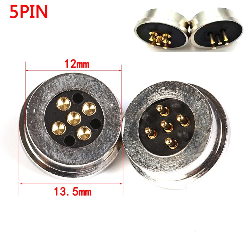 1set 5P circular 13.5mm pogo pin connector 5V 2A charging head High ...