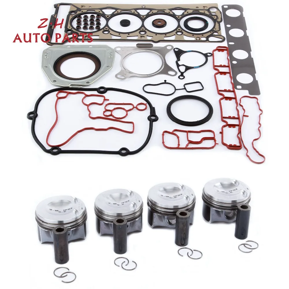 EA888 2.0T Engine Gasket Seal Ring Pin 23mm Piston 06H107065DD Overhaul Kit For VW Passat CC ...