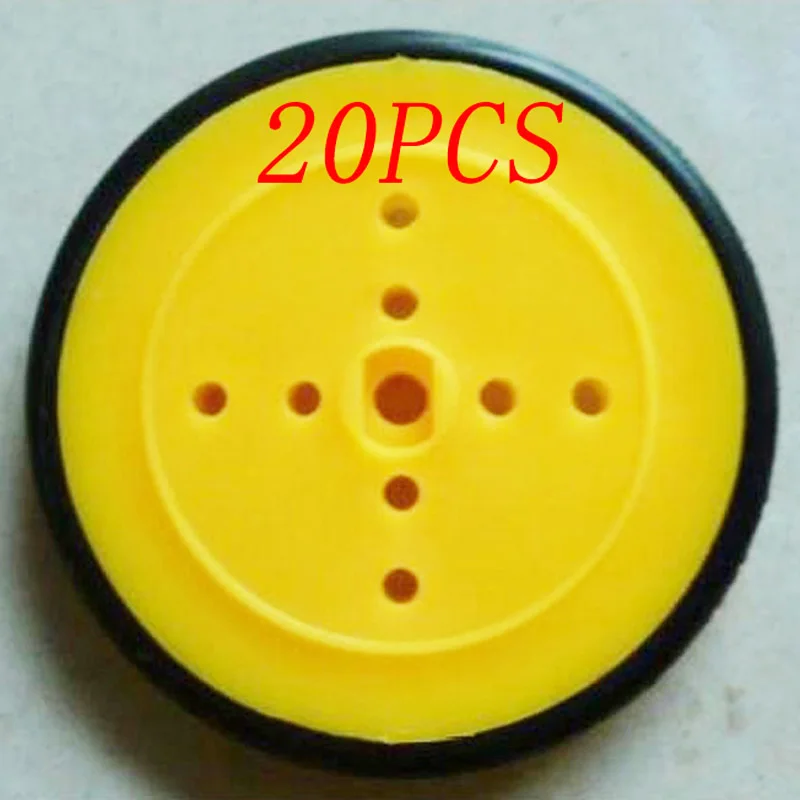 20pcs Pulley + Rubber Ring Tire Dia 40mm for 2/3mm Shaft Axle Chassis ...