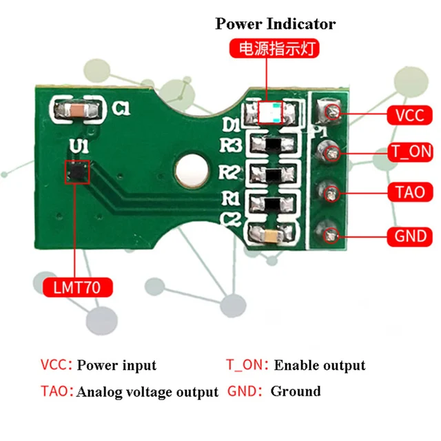 Lmt70 Precíziós Analóg Hőmérséklet -Érzékelő Modul 2V -5V -55 ℃ ~ 150 ...