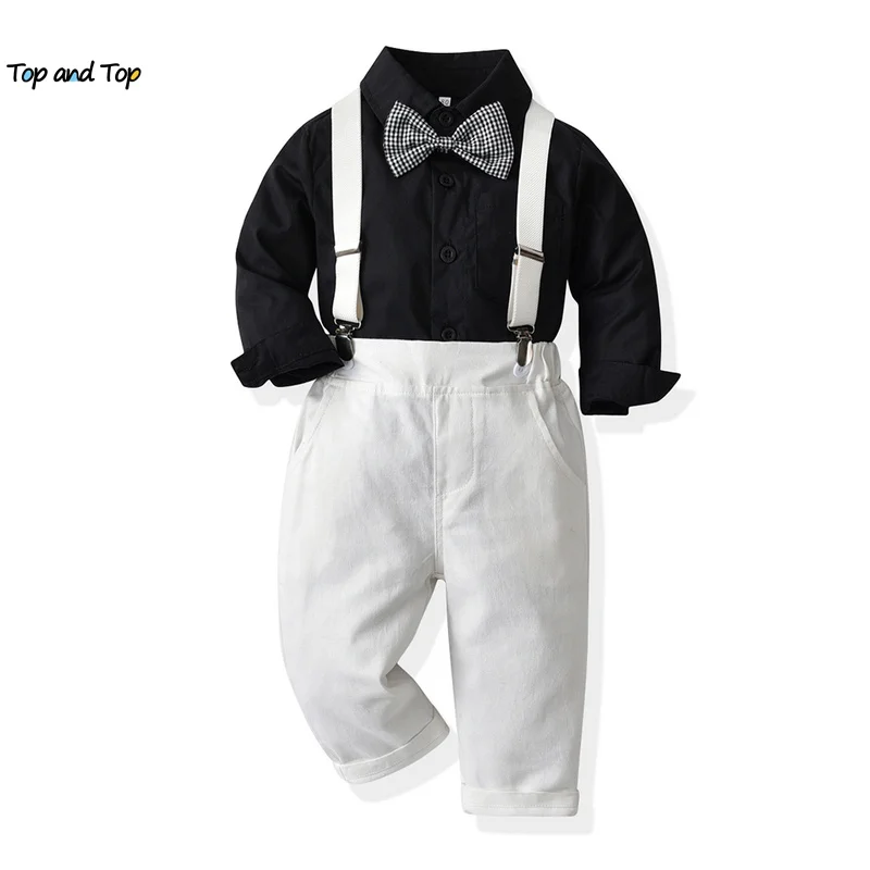 top-and-top-New-Kids-Boy-Clothes-Set-Boys-Gentleman-Long-Sleeve-Shirts ...