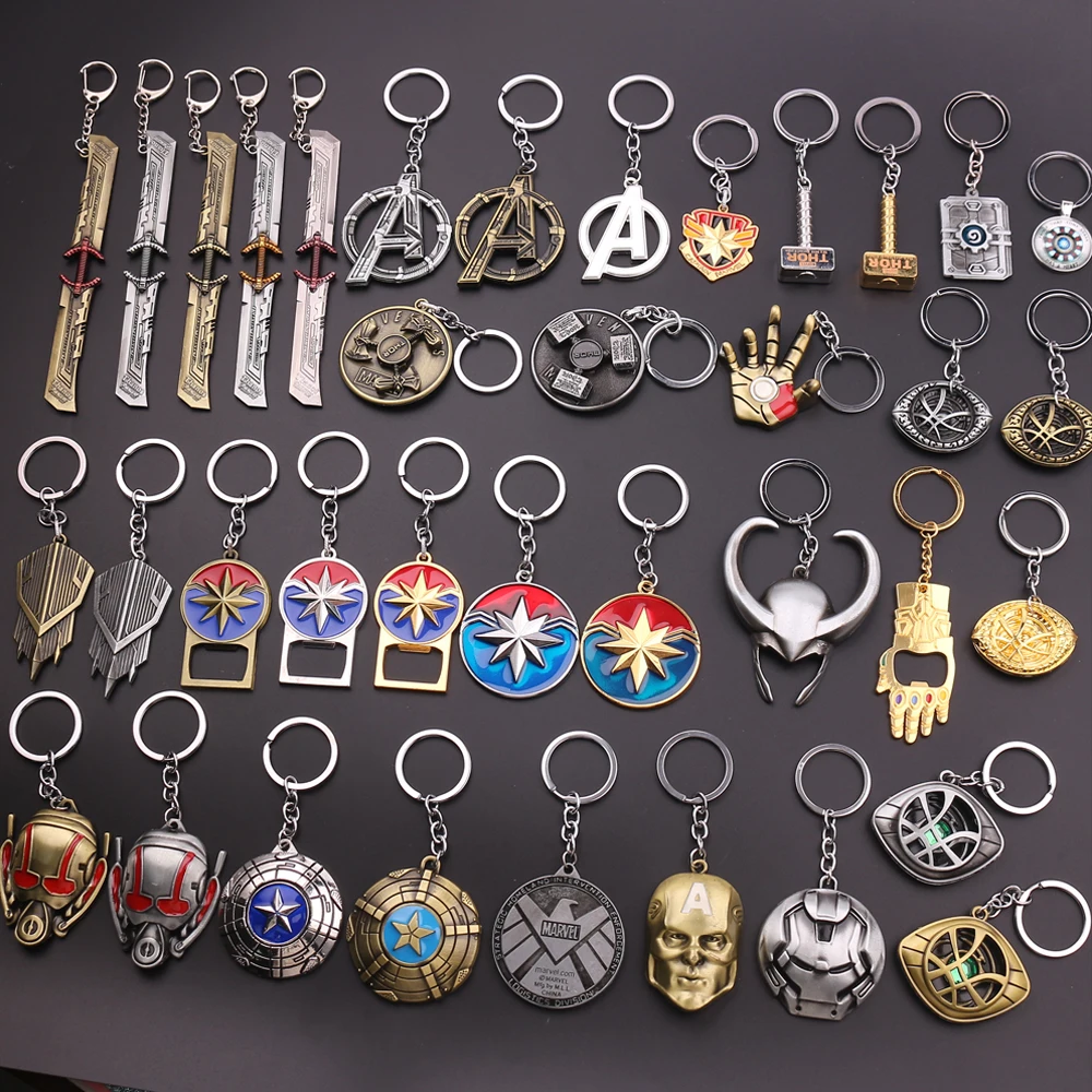 Marvel-Cinematic-Universe-Pendant-Keychain-Spider-Man-Iron-Man-Captain ...