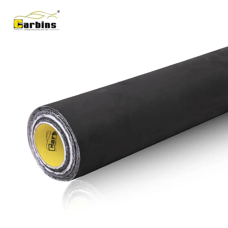 Carbins Velvet Fabric Suede Cloth Black Car Wrap Vinyl Film Sticker ...