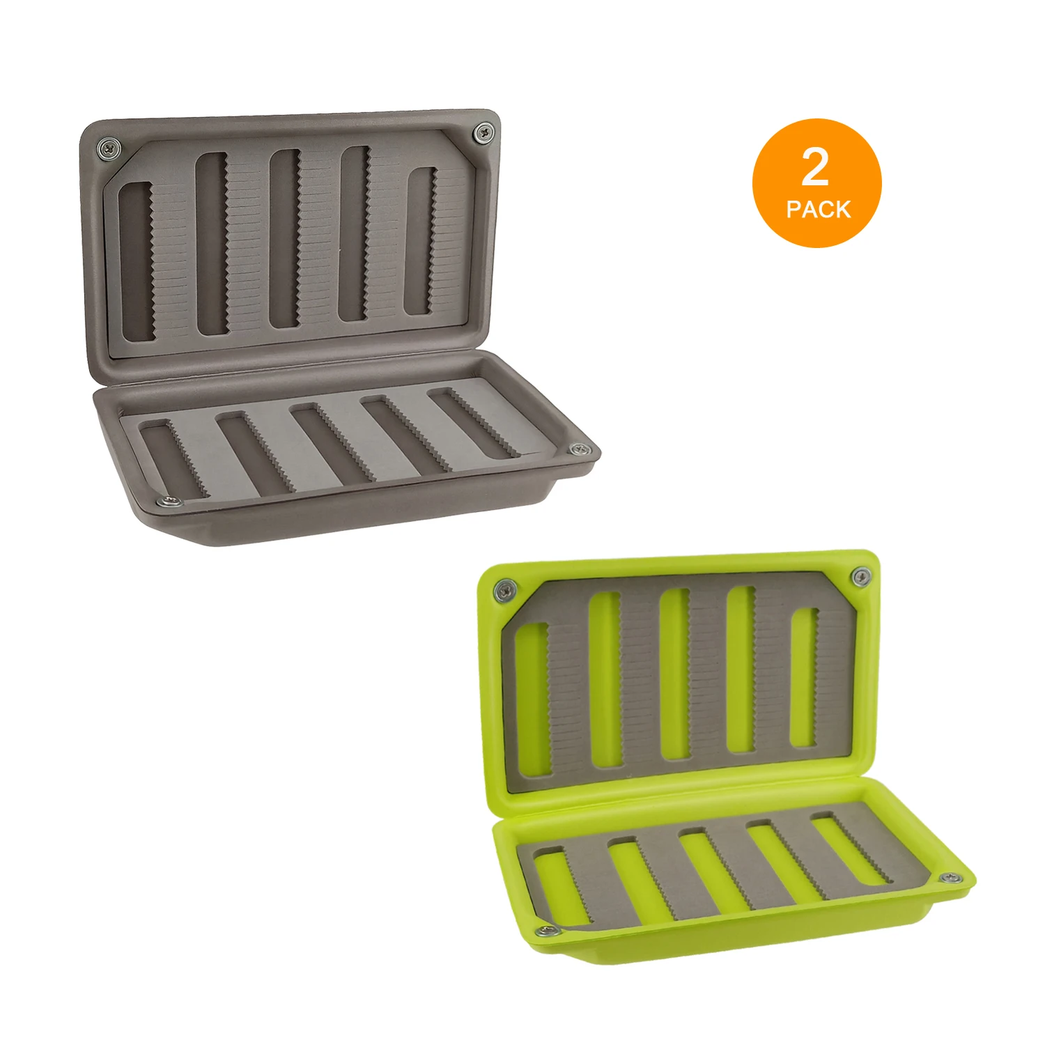 2PACK Aventik Float EVA Foam Fly Box Slit Foam Fly Fishing Box 6X3.48X1 ...