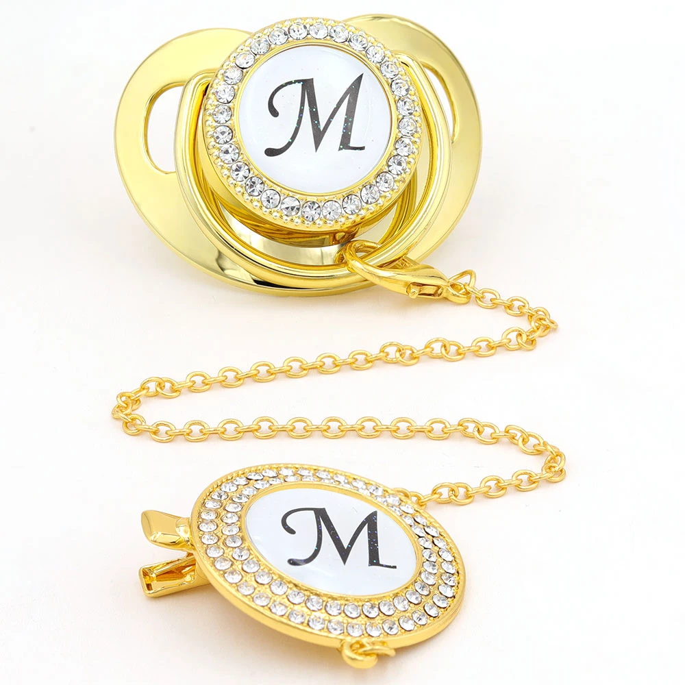 Gold-Pacifiers-Luxury-Babi-Pacifier-Silicone-Adult-Pacifier-Bling ...