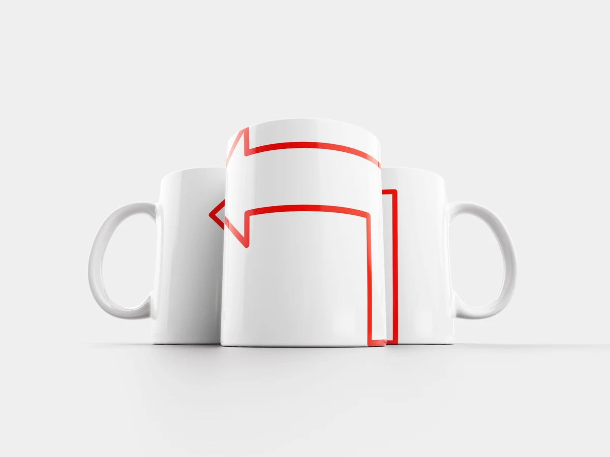 Mug "Arrow, block diagram, geometry" 320 ml mug Arrow block diagram ...