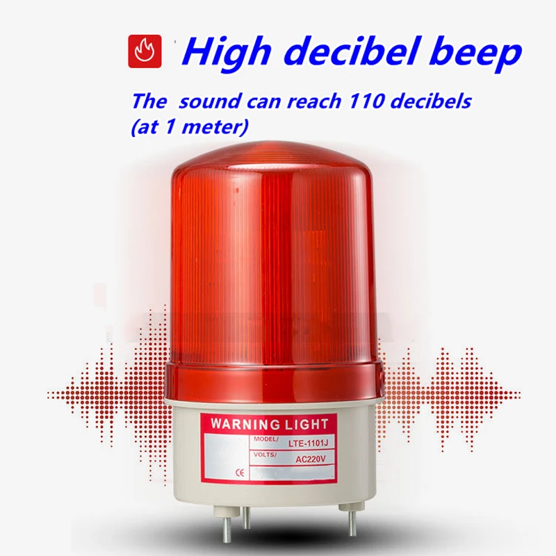 DC 12V 24V 48V LED-1101J Red Yellow Green Blue Warning Light Lamp Siren ...