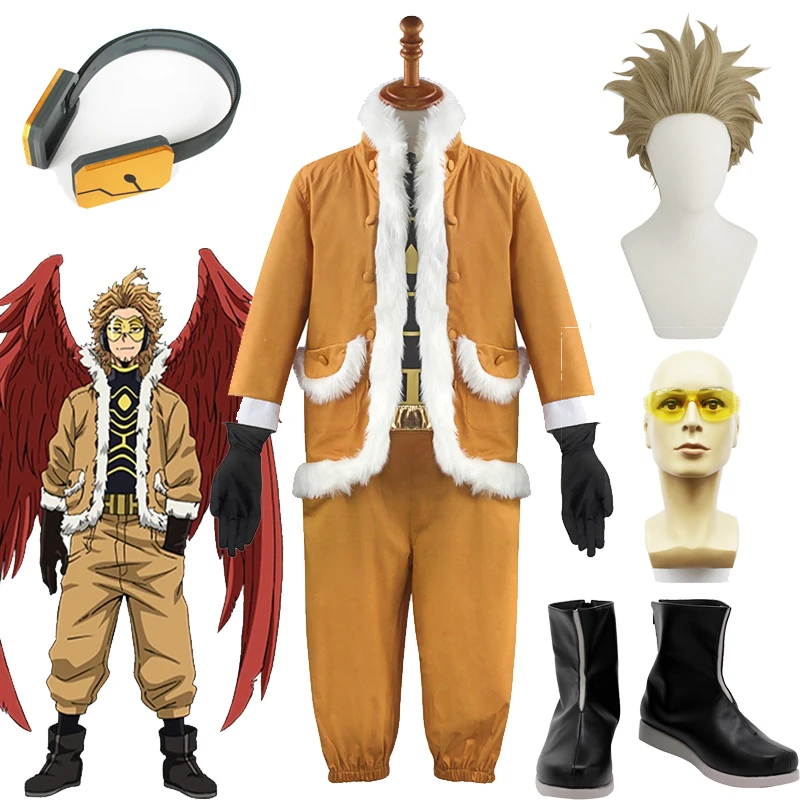My Hero Academia Hawks Cosplay Costume Takami Keigo Uniform Suit Wing ...