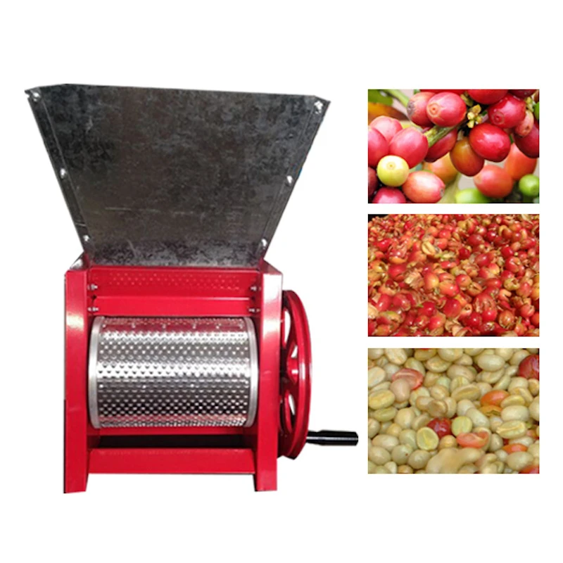 Manual Fresh Coffee Pulper Stainless Steel Coffee Bean Peeling Machine ...