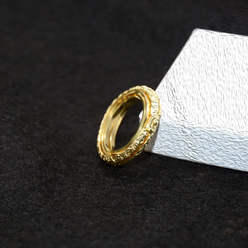 Silver Astronomical Ring for men women metal ball Creative Complex ...