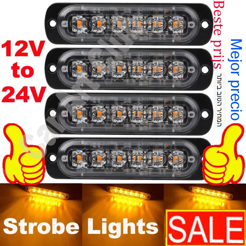 Emergency Strobe Led Light 12/24v Memory Function Led Warning Side ...