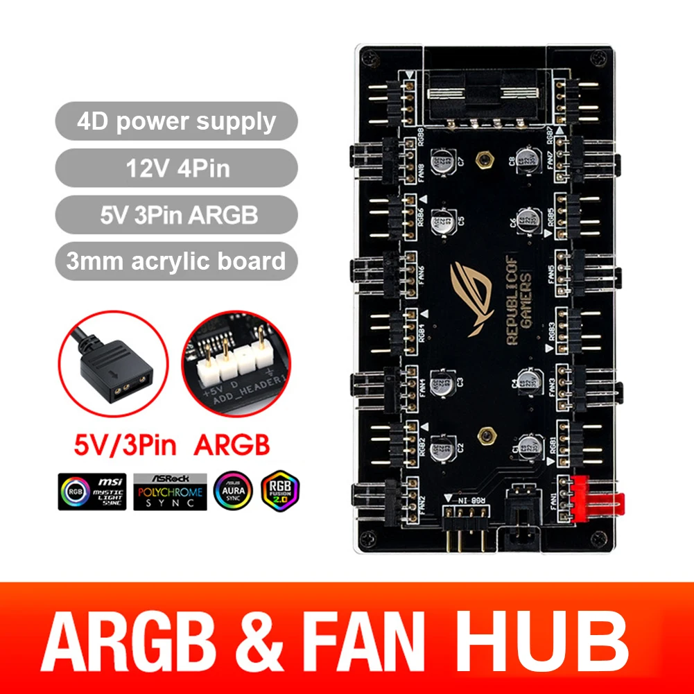 Rgb Controller Nearbeauty 5V 3PIN A RGB Fan For SATA Power Supply Light ...