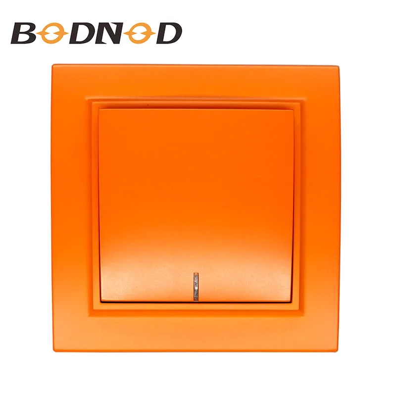 Light Switch One Gang Switch Orange lamp With Indicater European ...