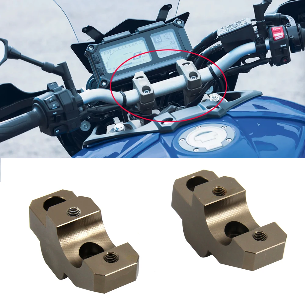 Motorcycle Handlebar Bar Riser Clamp Extend Adapter Mount For Yamaha Mt ...