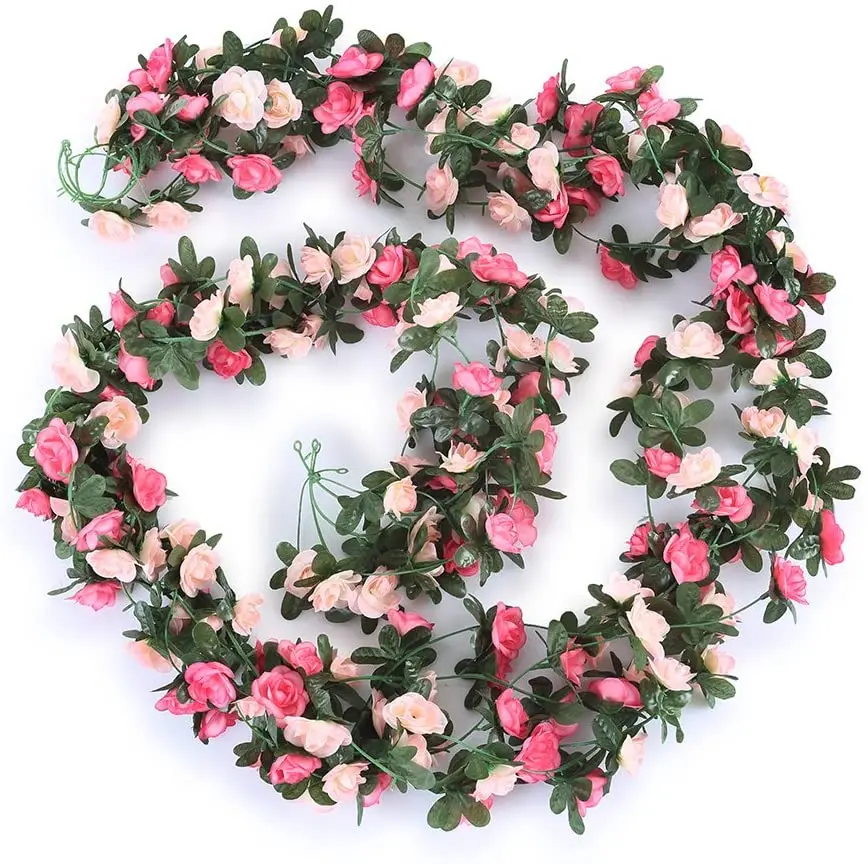 5-Pack-2-Pack-2-5-m-Gef-lschte-Rose-Reben-Blumen-Garland-Pflanzen-K ...