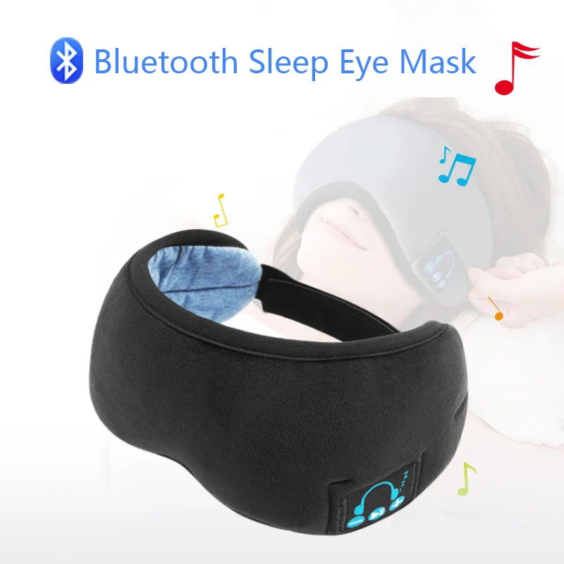 Bluetooth 5.0 Earphone Eye Mask Sleeping Eye Shades Washable Wireless ...